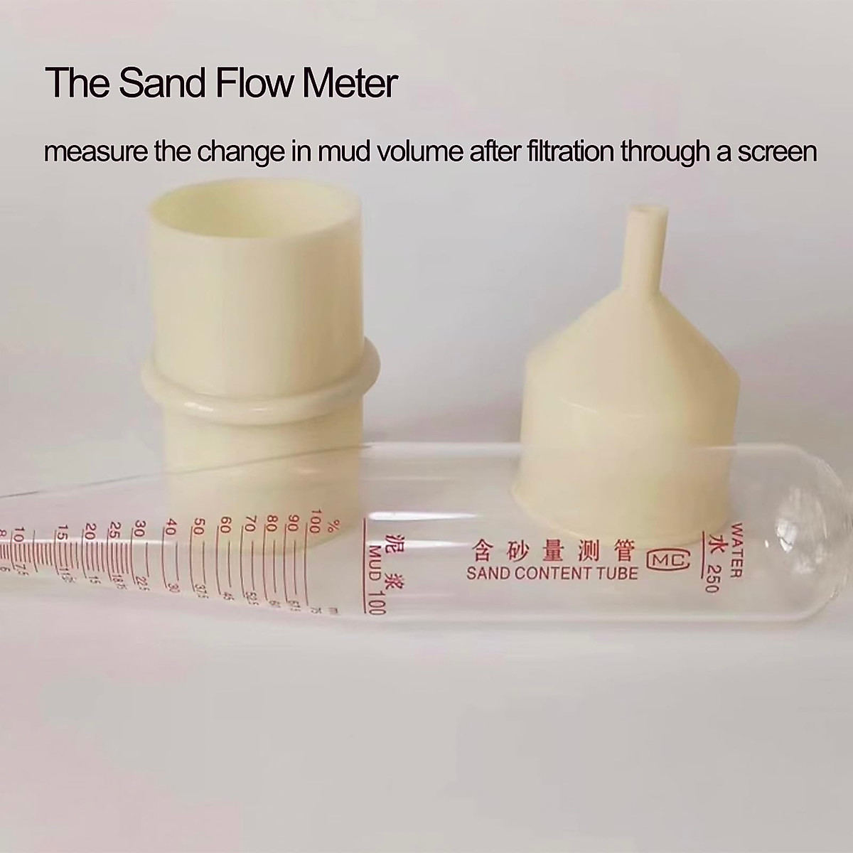 Slurry Test Kit, Portable Mud Tester, Mud Hydrometer, Sand Content Meter Kit, Sand Flow Meter and Mud Viscometer Kit with Marsh Funnel and Viscosity Cup, Slurry Testing Kit