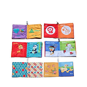 Kids Melody Baby Non-Toxic Cloth Book Set, Crinkle Books with Rustling Sound - Pack of 6