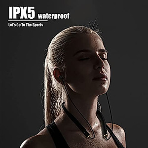 ESSONIO Bluetooth Headphones Wireless Earbuds Neckband with mic Noise Cancelling Wireless Headset 400 Hours Standby timefor Sports