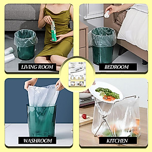 4 Gallon Small Trash Bags 220 Count, Clear Waste Basket Trash Bags for Bathroom, Kitchen, Bedroom, 5 Gallon Garbage Bags Unscented Can 15 Liters