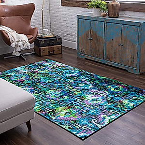 Mohawk Precision Printed Prismatic Arimo Area Rug, 5'x8', Lime Green