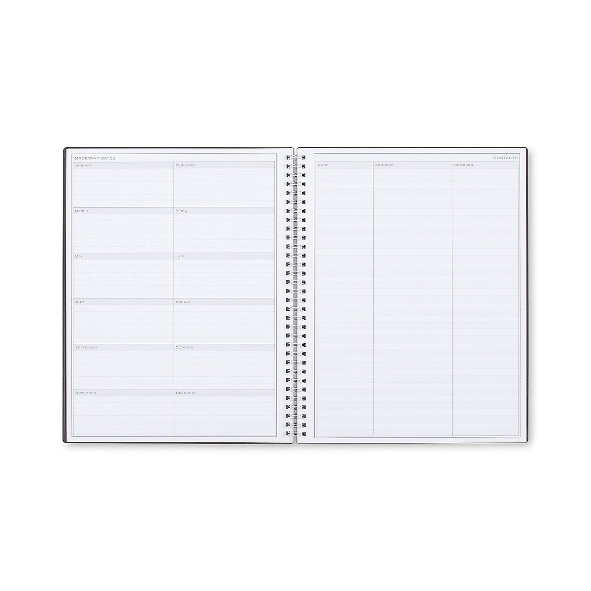 Blue Sky Notes Professional Notebook, Flexible Cover, Twin-Wire Binding, 8.5" x 11", Gray