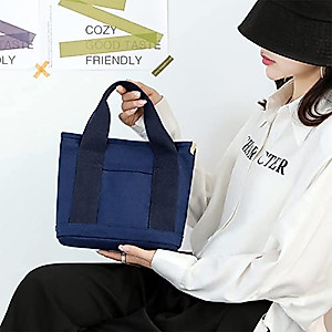 PSFS Large Capacity Multi-Pocket Handbag, Crossbody Bag Women Shoulder Handbag Canvas Tote Bags for Women (Gray - Crossbody)