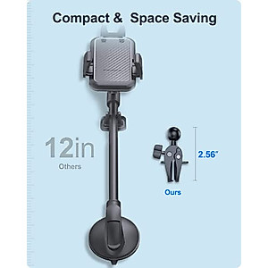 JOYROOM Universal Car Vent Clip for Car Phone Mount, Wireless Car Charger, Magnetic Phone Holder, Anti-Shaking Vent Grip Fit for Car Phone Holders with 17mm Joint Ball Mount Clip [Diameter 0.67 inch ]