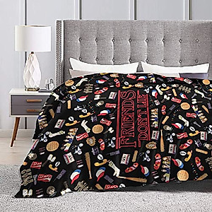 Friends Blanket Christmas Lights Stranger Blanket Fleece Fuzzy Comforter Lightweight Soft All Season Throw Blankets Birthday Gifts for Men Women Boys50 x40