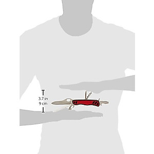 Victorinox Forester M Grip Swiss Army Pocket Knife, Large, Multi Tool, 10 Functions, Wood Saw, Red