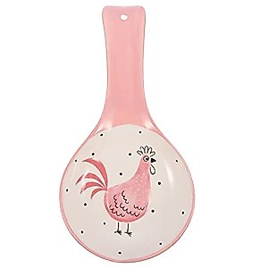 Cabilock Ceramic Spoon Holder Household Scoop Holder Dinner Spoon Rest Daily Use Scoop Rest Ceramic Scoop Rest Compact Scoop Holder Wipe Holder Soup Ceramics Big Spoon Delicate