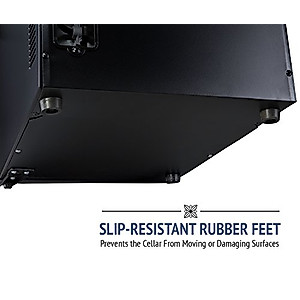 Ivation 8 Bottle Red And White Wine Thermoelectric Wine Cooler/Chiller Counter Top Wine Cellar with Digital Temperature Display, Freestanding Refrigerator Smoked Glass Door Quiet Operation Fridge