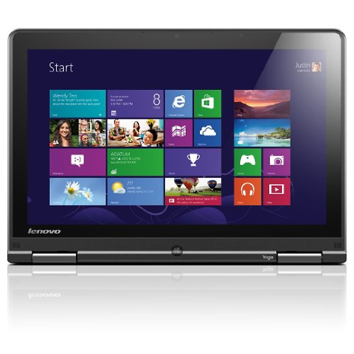 Lenovo ThinkPad Yoga 20CD00BAUS 12.5-Inch Convertible 2 in 1 Touchscreen Ultrabook (1.6 GHz Intel Core i5-4200U Processor, 4GB DDR3, 500GB HDD, 16GB SSD, Windows 8.1) Grey
