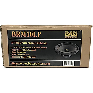 Bass Rockers 10" 375 Watts Midrange 8-Ohm Speaker (BRM10LP)