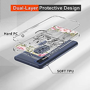 for Moto G Pure 2021 Case, for Moto G Power 2022 Clear Case for Women Men, Dual Layer Soft TPU Hard PC Shockproof Phone Case for Motorola G Power 2022/Moto G Pure 2021,Bible Verse Philippians 4-13