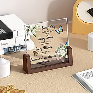 Christian Gifts for Women Faith Inspirational Gifts with Bible Verse Prayers Acrylic Religious Gifts Scripture Gifts for Women Men Mom Friends Birthday