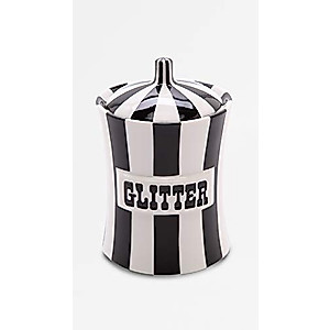 Jonathan Adler Glitter Canister, Black/White, One Size