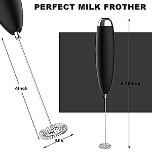 Milk Frother, Upgraded Titanium Motor Handheld Frother Electric Whisk,Hand Mixer, Frother for Coffee, Milk Foamer, Hand Mixer, Frother for Coffee, Lattes, Frother for Frappe, Latte, Matcha, No Stand