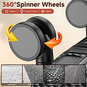 SOMODE Lightweight Carry On Luggage 20inch Wide Handle Suitcase,Travel Luggage (03-2-BLACK)