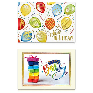 The Gallery Collection - Birthday Cards Assortment Box (35 Cards), Foil & Embossing (Birthday 2)