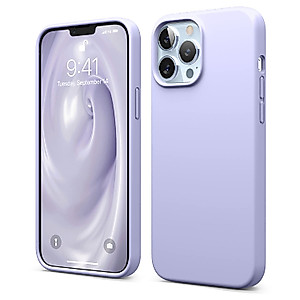 elago Liquid Silicone Case Compatible with iPhone 13 Pro Max (6.7 inches), Premium Silicone Case, Full Protection Case – Shockproof Cover with 3 Structure (Mauve) Purple