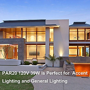 H&Z PAR20 Flood 39W 120V 480 Lumens, High Output 9 Pack 39W PAR20 Halogen Bulb (Equivalent PAR20 50W Halogen Bulb), Long Lasting PAR20 Flood 39W 120V with 3000K Warm White, PAR20 E26 Dimmable