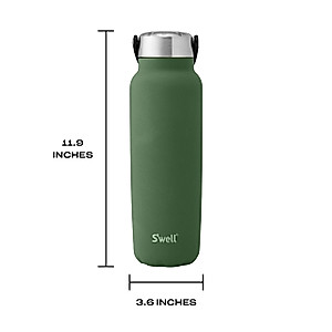 S'well Recycled Stainless Steel Explorer with Insulated Lid and Handle, 40oz, Green Jasper, Triple Layered Vacuum Insulated Containers Keeps Drinks Cold for 54 Hours and Hot for 12