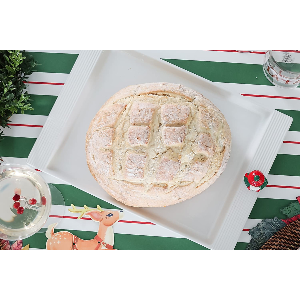 Nora Fleming Stoneware Serving Platter - Large Rectangular Tray for Appetizers, Snacks, and Side Dishes - Perfect for Entertaining Guests - Pair with One of Our Hand-Painted Minis - White