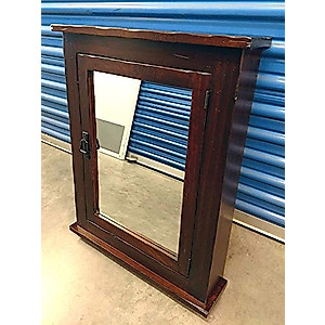 24" W x 30" H Rustic Mission Medicine Cabinet/Surface Mount/Dark Finish/Handmade