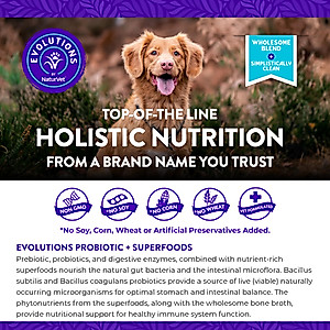 NaturVet Evolutions Probiotic & Superfoods 90ct Soft Chews for Dogs - Prebiotic & Probiotic Blend, Digestive Enzymes, Bone Broth, Omega's - Nourishes Natural Gut Bacteria and Intestinal Microflora