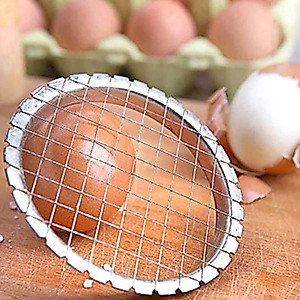 Totruning Egg Chopper for Hard Boiled Eggs - Egg Salad Choppers Stainless Steel Egg Slicer - Manual Egg Dicer Kitchen Tool for Egg Salad (A)