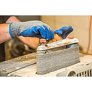 G & F Products - 3100L-DZ-Parent 12 Pairs Large Rubber Latex Double Coated Work Gloves for Construction, gardening gloves, heavy duty Cotton Blend Blue