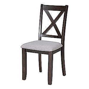 WOZNLA 6-Piece Rustic Dining Table Set - Foldable Table, 4 Padded Chairs, and 1 Bench - Ideal for Kitchen and Family Gatherings, Home Furniture Set, Espresso