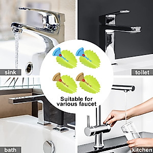 4 Pack Leaf Design Faucet Extender, Sink Handle Extender, Safe Fun Baby Hand-Washing Solution for Babies, Toddlers, Kids and Children