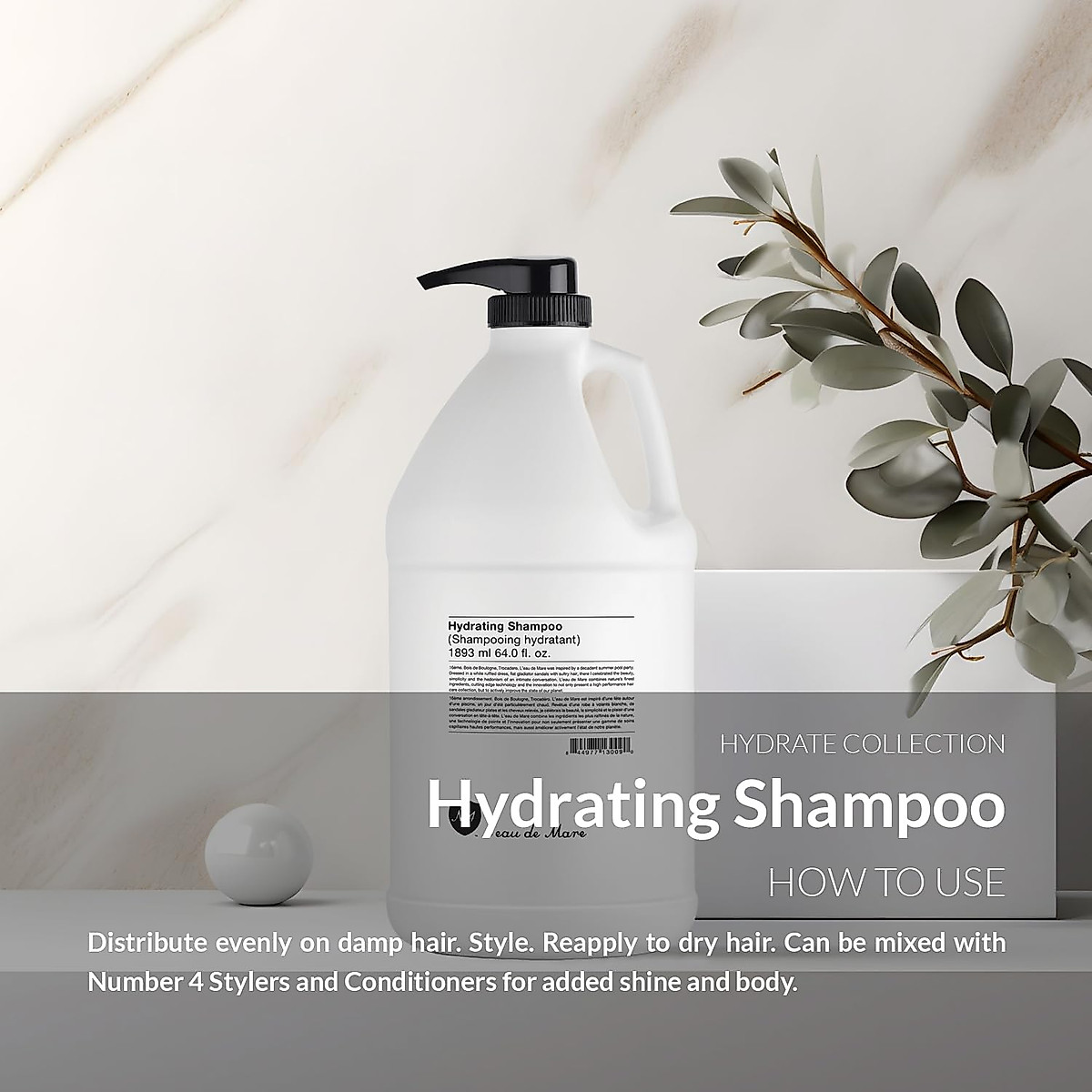 Number 4 Hydrating Shampoo, Shampoo for Women and Men. Sulfate, Gluten, & Paraben Free. Moisturizing & Color Protecting, 64 oz