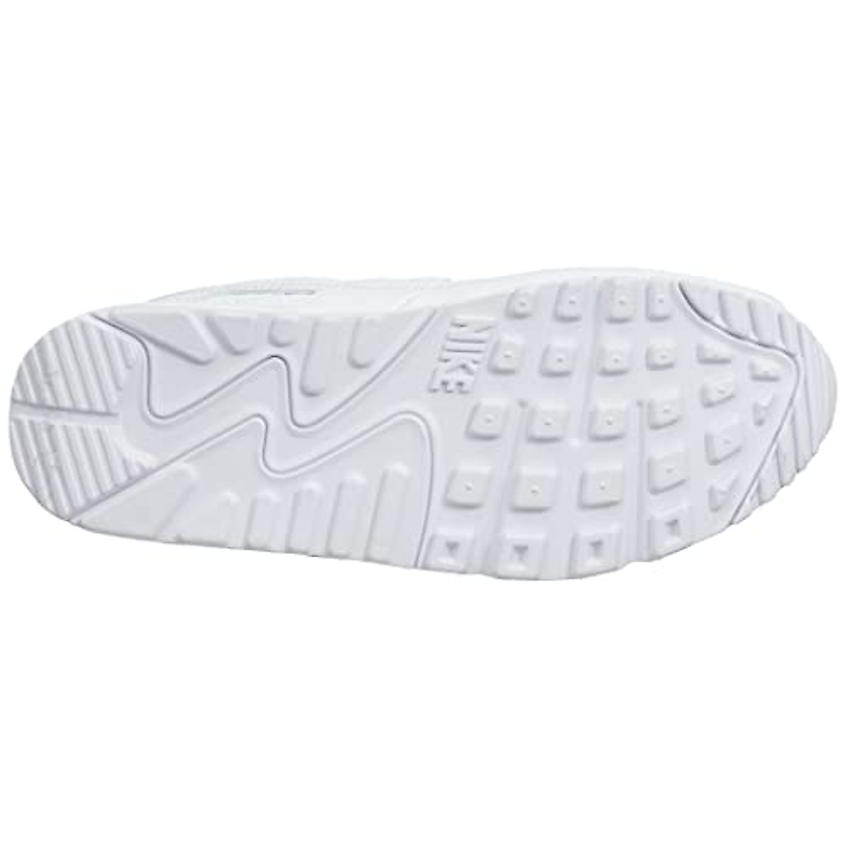 Nike Women's Air Max 90, White/White-white-wolf Grey, 7.5