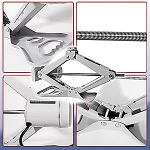 TYAYT Electric Car Jack Kit 3 Ton 12 Volt Automotive Jack, Electric Scissor Jack for Car Sedan and SUV, Portable Car Jack for Tire Change and Road Emergencies, Lifting Range 5.5 to 16.54 Inch (Gray)