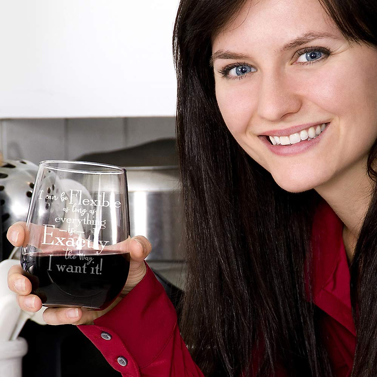 Best Friends Gift Wine Glass - Funny sitcom reference Inspired 17 oz Stemless Wine Glass - Unique Novelty Gift Idea for Her, Mom, Wife, Women, Sister, Best Friend - Birthday Gifts for Coworker