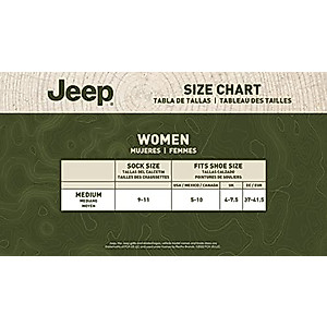 Jeep Wool Blend Trail Crew Socks-2 Pair Pack-Breathable Cushioned Comfort, Gray, Women's Shoe Size 5-10