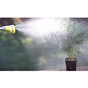 The Relaxed Gardener Watering Wand - 15" Garden Hose Nozzle Sprayer 8 Adjustable Spray Patterns and Thumb Control Shut Off Valve
