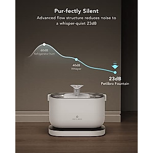 PETLIBRO Cat Water Fountain for Cats Inside,Wireless Pet Water Fountain,2.5L/84oz Dockstream Battery Operated Automatic Cat Fountains for Drinking with Wireless Pump,Easy Cleaning,BPA-Free for Cat Pet