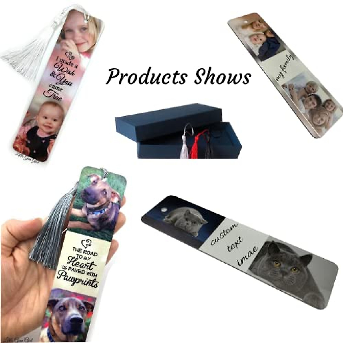 Custom Bookmark with Tassel Gift Box for Book Lovers MetalBookmark Personalized with Text and Picture