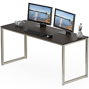 SHW Home Office 55-Inch Computer Desk, 24" Deep, Espresso