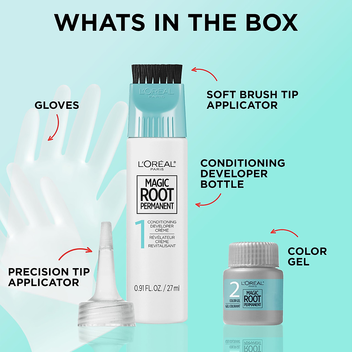 L'Oreal Paris Magic Root Rescue 10 Minute Root Hair Coloring Kit, Permanent Hair Color with Quick Precision Applicator, 100 percent Gray Coverage, 7 Dark Blonde, 1 kit (Packaging May Vary)