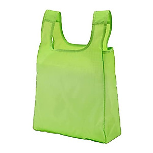Reusable Grocery Bag - 5 Pack Green Reusable Shopping Bags with Pouch, Compact Travel Shopping Totes, Super Strong Shopping Bags, Foldable & Washable, Lightweight Ripstop Nylon for Groceries and Produce