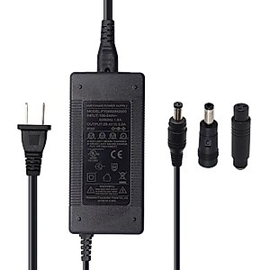 UL Listed 29.4V 2A 58.8W AC/DC Power Adapter Charger for 24V Lithium Li-ion Battery, for 7S Lithium Battery Pack, 5.5x2.1mm DC Plug with 5.5 * 2.5mm /8mm Female 3-Pin Inline Tips