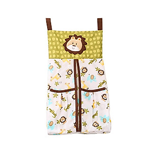JAHbaby Lion King Diaper Stacker for Boys 1 Pieces Gren Brown Forest Elephant Giraffe Lion Animal Diaper Stacker (Diaper Stacker)