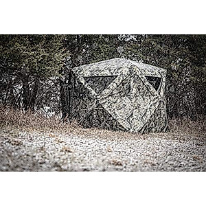 Ameristep Pro Series Thermal Hub Blind | 4 Person Insulated Hunting Blind Designed for Cold Weather in Mossy Oak Elements Terra, AMEBF1009, One Size