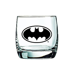 Batman Whiskey Glasses - 10 oz. Capacity - Classic Design - Heavy Base