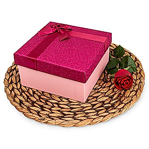 CENBOSS Round Woven Placemats (Brown Wash, 13.5" Set of 8)