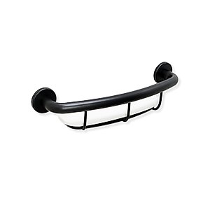 Shelf Grab Bar for Bathroom Shower Tub Kitchen Safety/304 Stainless Steel/Matte Black/ 18" x 5.5"