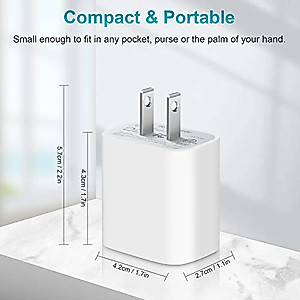 USB C Fast Charger Block【3-Pack】 20W USB C Wall Charger PD 3.0 Power Brick Adapter Compatible with 13/12/11 Pro Max/Pro/Mini/Xs Max/XR/X