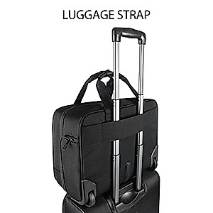 VANKEAN 17.3 Inch Rolling Laptop Bag Women Men with RFID Pockets, Stylish Carry on Briefcase Laptop Case Waterproof Overnight Rolling Bags, Laptop Bags for Travel/Work/School/Business, Black