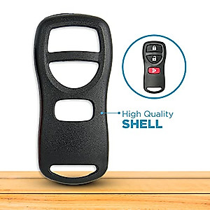 Keyless2Go Replacement for New Shell Case and 3 Button Pad for Remote Key Fob with FCC KBRASTU15 - Shell ONLY